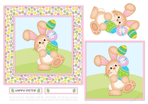 Cute Easter Bunny Topper (Card Four) - CUP1152620_74027 | Craftsuprint