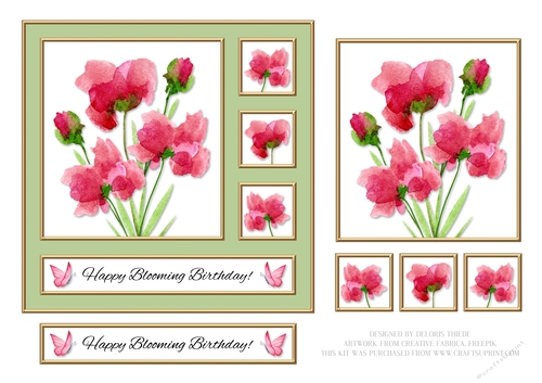 Birthday - Lovely Watercolor Flowers (Green) - CUP1170426_74027 ...