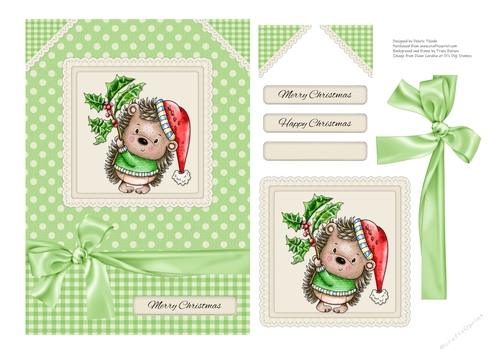 Cute Hedgehog Holiday Topper - CUP1180031_74027 | Craftsuprint