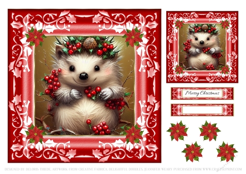 Cute Hedgehog Holiday Topper - CUP1185761_74027 | Craftsuprint