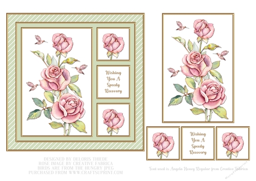 Lovely Roses Get Well Topper - Card Four - CUP1195961_74027 | Craftsuprint