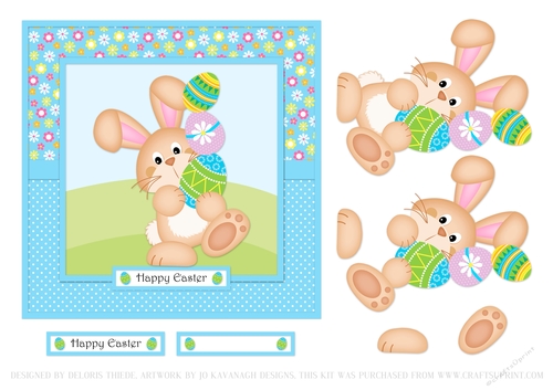 Cute Easter Bunny Topper - Card Two - CUP1202405_74027 | Craftsuprint