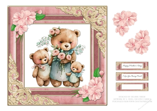 Mothers Day Teddy Bear Topper - Card Three - CUP1204635_74027 ...