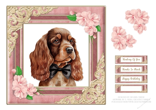 Cute English Cocker Spaniel Birthday Topper - CUP1207946_74027 ...