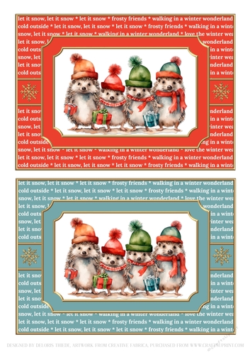 Cute Hedgehogs Holiday Toppers - CUP1259881_74027 | Craftsuprint