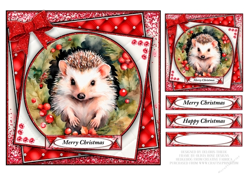 Cute Hedgehog Holiday Topper - CUP1266843_74027 | Craftsuprint