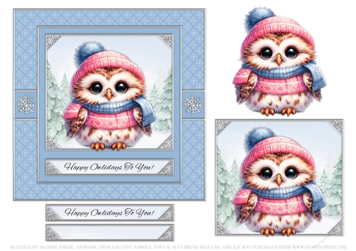 Happy Owlidays To You - CUP1268403_74027 | Craftsuprint