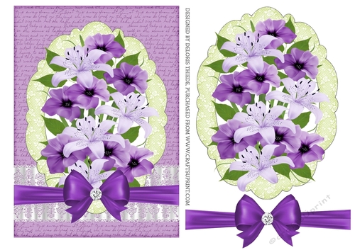 Beautiful Purple Flower Topper - CUP846207_74027 | Craftsuprint