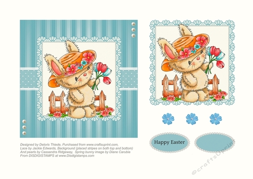 Happy Easter Bunny Topper - CUP863954_74027 | Craftsuprint