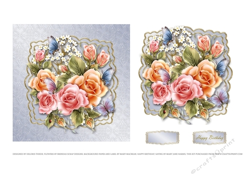 Lovely Floral Topper - CUP882936_74027 | Craftsuprint