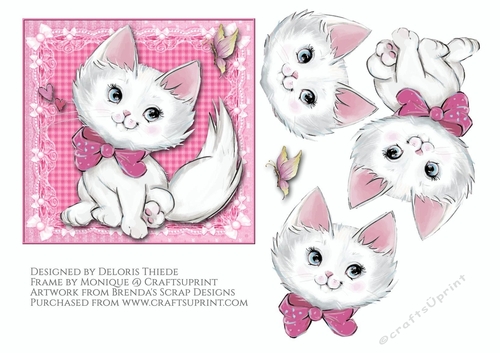 Cute Kitty Topper (Pink) - CUP892146_74027 | Craftsuprint