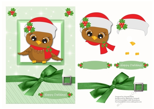 Happy Owlidays - Red/Green - CUP895308_74027 | Craftsuprint