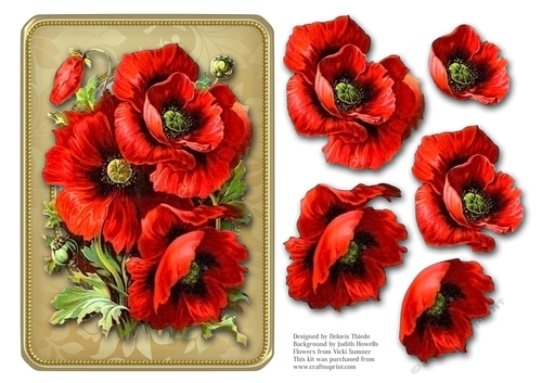 Lovely Red Poppies - CUP910884_74027 | Craftsuprint
