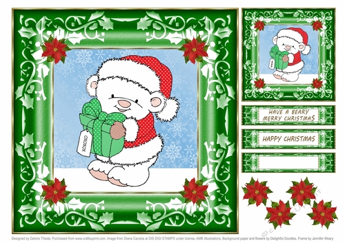 Have A Beary Merry Christmas (White) - CUP919956_74027 | Craftsuprint