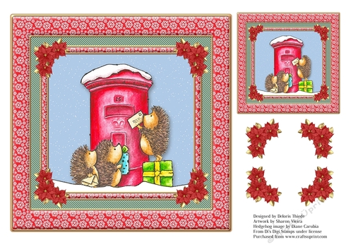 Cute hedgehogs holiday topper plus gift tag - CUP925755_74027 ...