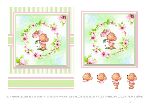 Cute Teddy Topper - CUP952282_74027 | Craftsuprint