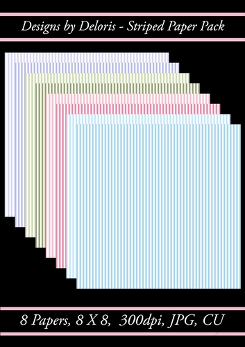 Striped Paper Pack (Matches Floral Family Color Palette) - CUP981436 ...