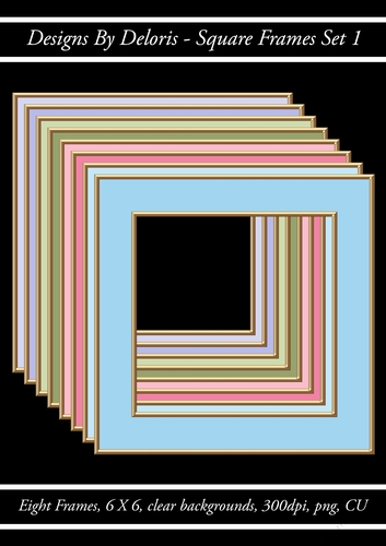 Square Frames Set 1 (Floral Family Color Palette) - CUP982076_74027 ...