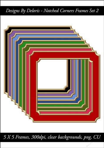 Notched Corners Frames Set 3 (Holiday Color Palette) - CUP982432_74027 ...