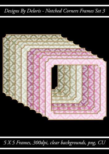 Notched Corners Frames Set 3 - CUP983819_74027 | Craftsuprint