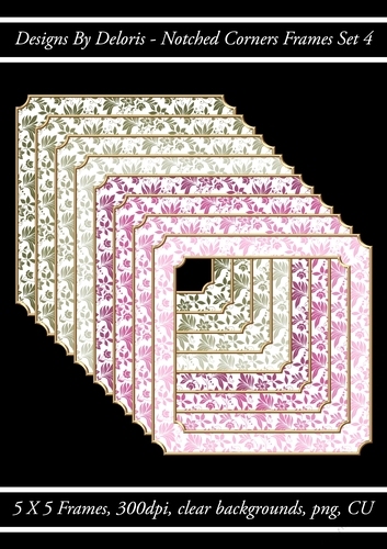 Notched Corners Frames Set 4 - CUP983820_74027 | Craftsuprint