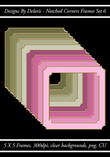 Notched Corners Frames Set 6 - CUP983827_74027 | Craftsuprint