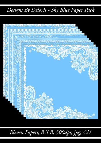 Sky Blue Paper Pack - CUP985261_74027 | Craftsuprint