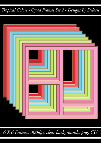 Quad Frames Set 2 (Tropical Colors Palette) - CUP985327_74027 ...