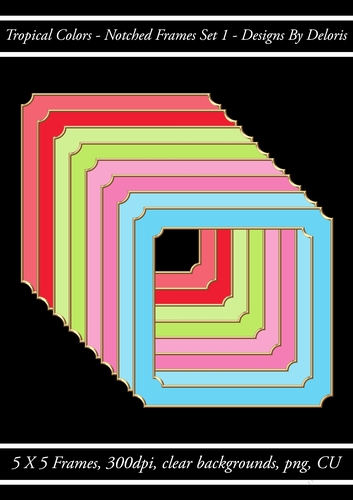 Notched Frames Set 1 (Tropical Colors Palette) - CUP985747_74027 ...