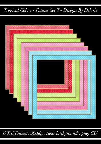 Frames Set 7 Polka Dots (Tropical Colors Palette) - CUP985751_74027 ...