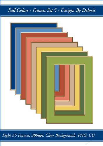 A5 Frames Set 5 (Fall Colors Palette) - CUP987651_74027 | Craftsuprint