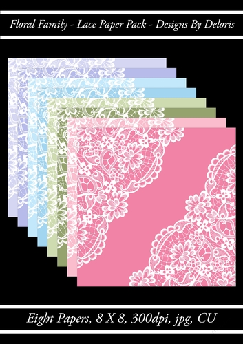Lace Paper Pack (Floral Family Color Palette) - CUP987749_74027 ...