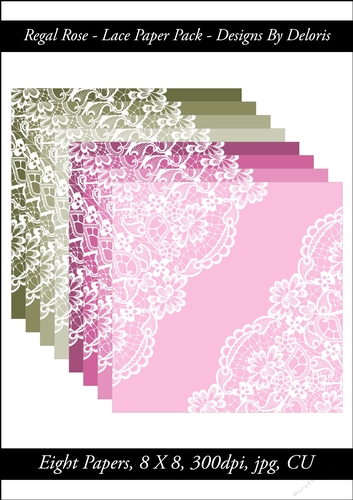 Lace Paper Pack (Regal Rose Color Palette) - CUP987753_74027 | Craftsuprint