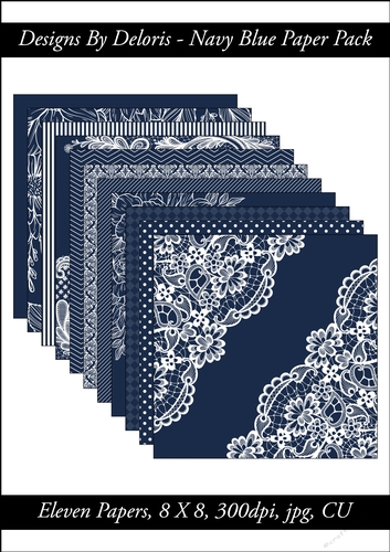 Navy Blue Paper Pack - CUP988772_74027 | Craftsuprint