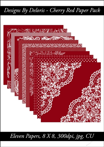 Cherry Red Paper Pack - CUP988773_74027 | Craftsuprint