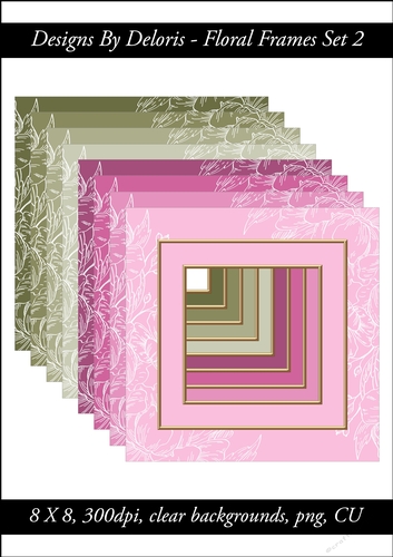 Floral Frames Set 2 (Regal Rose Color Palette) - CUP989314_74027 ...