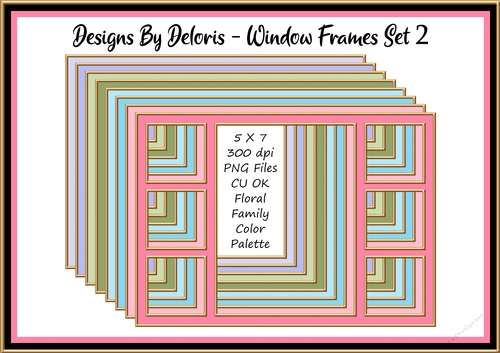 Window Frames Set 2 (Floral Family Color Palette) - CUP994113_74027 ...