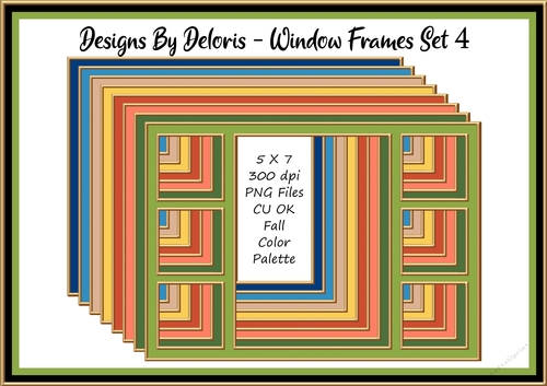 Window Frames Set 4 (Fall Color Palette) - CUP994120_74027 | Craftsuprint