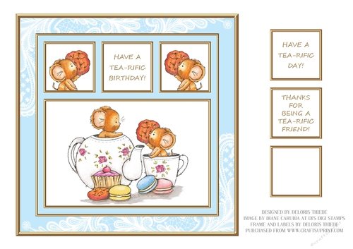 Have A Tea-rific Birthday! (Blue) - CUP997693_74027 | Craftsuprint