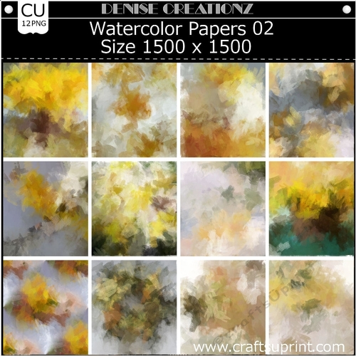 Water Color Papers 02 - CUP1139786_87944 | Craftsuprint