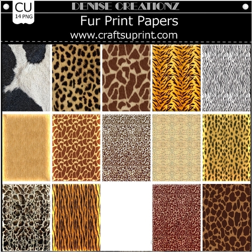 Fur Print Papers - CUP1140872_87944 | Craftsuprint