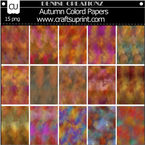 Autumn Colord Papers - CUP1179918_87944 | Craftsuprint