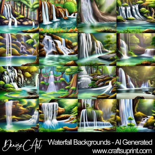 Waterfall Backgrounds - CUP1201195_87944 | Craftsuprint