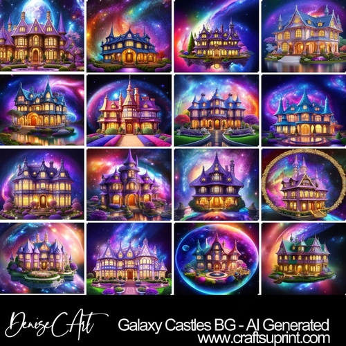 Galaxy Castle Backgrounds - CUP1202510_87944 | Craftsuprint