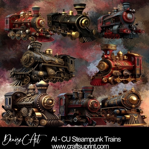 AI - CU Steampunk Trains - CUP1207201_87944 | Craftsuprint