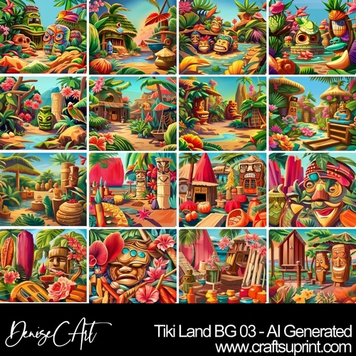 Tiki Land Backgrounds 03 - CUP1210773_87944 | Craftsuprint