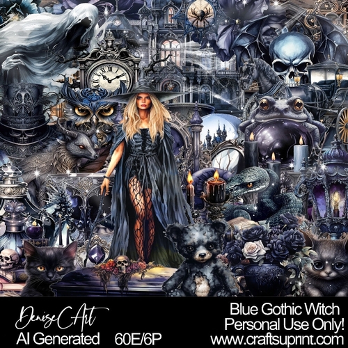 Blue Gothic Witch - CUP1232191_87944 | Craftsuprint