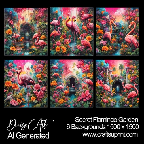 Secret Flamingo Garden - CUP1239963_87944 | Craftsuprint