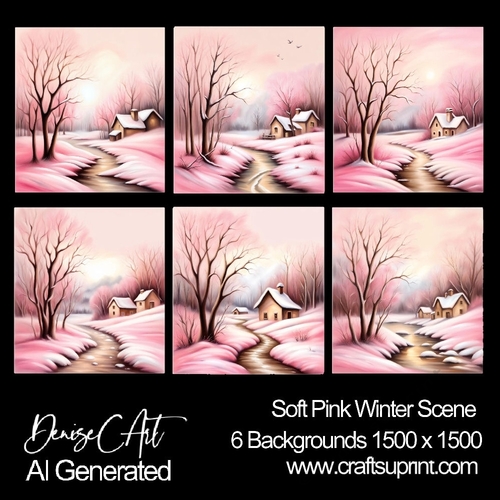Soft Pink Winter Scene - CUP1260806_87944 | Craftsuprint