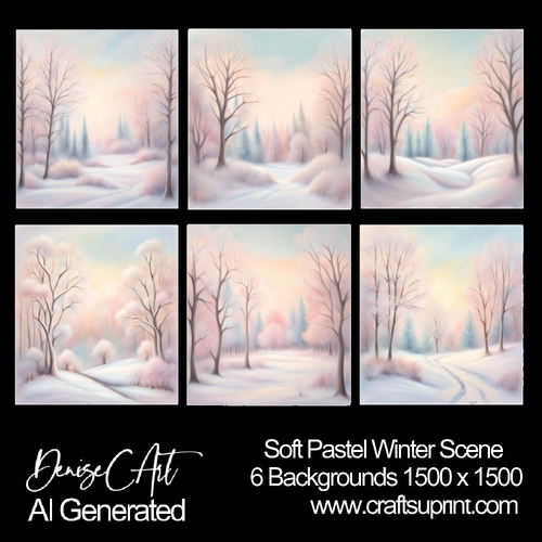 Soft Pastel Winter Scene - CUP1263539_87944 | Craftsuprint